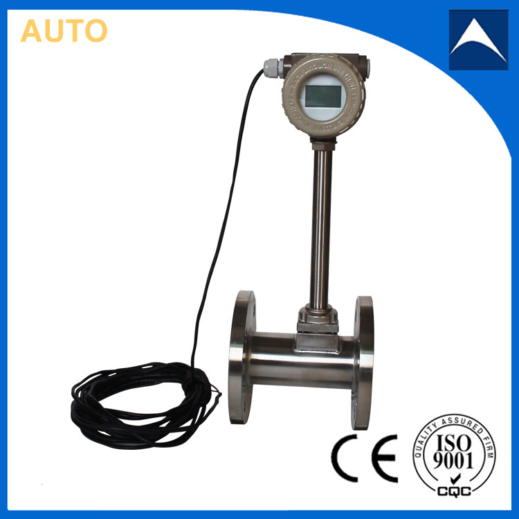 Vortex shedding flow meter for liquid, gas and steam