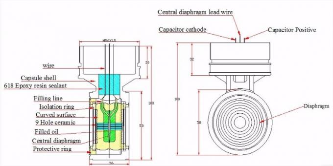 metal diaphragm capacitive differential pressure sensor